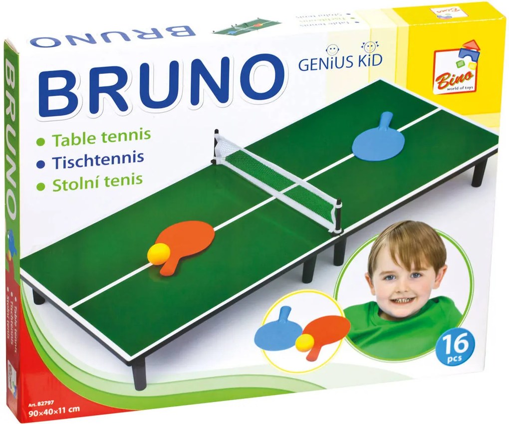 BINO DŘEVO Hra Stolní tenis malý ping-pong na stůl *SPOLEČENSKÉ HRY* ol82797