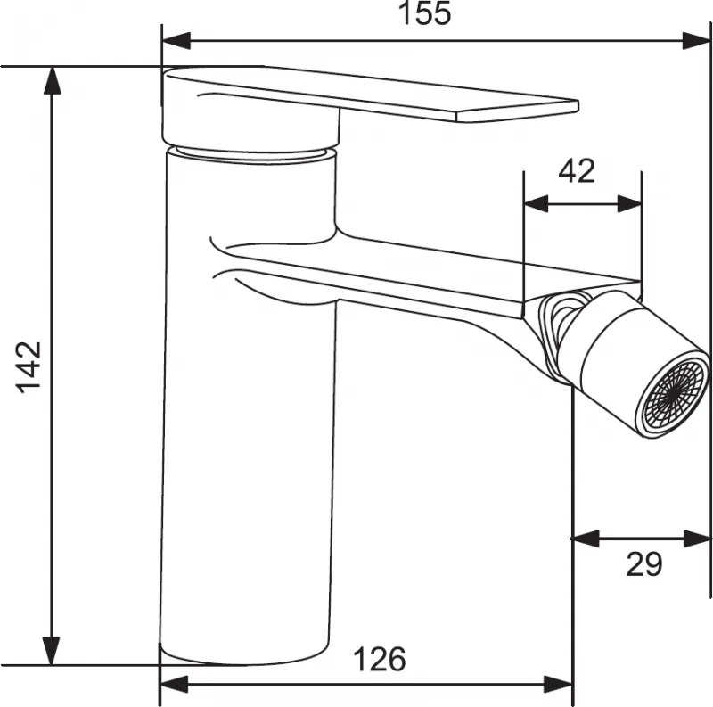 Mexen Zero bidetová baterie, zlatá, 71120-50