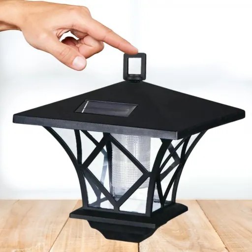 FlameGlow 155 cm – solární pochodňová lampa s 53 LED diodami a držákem na zeď nebo do země