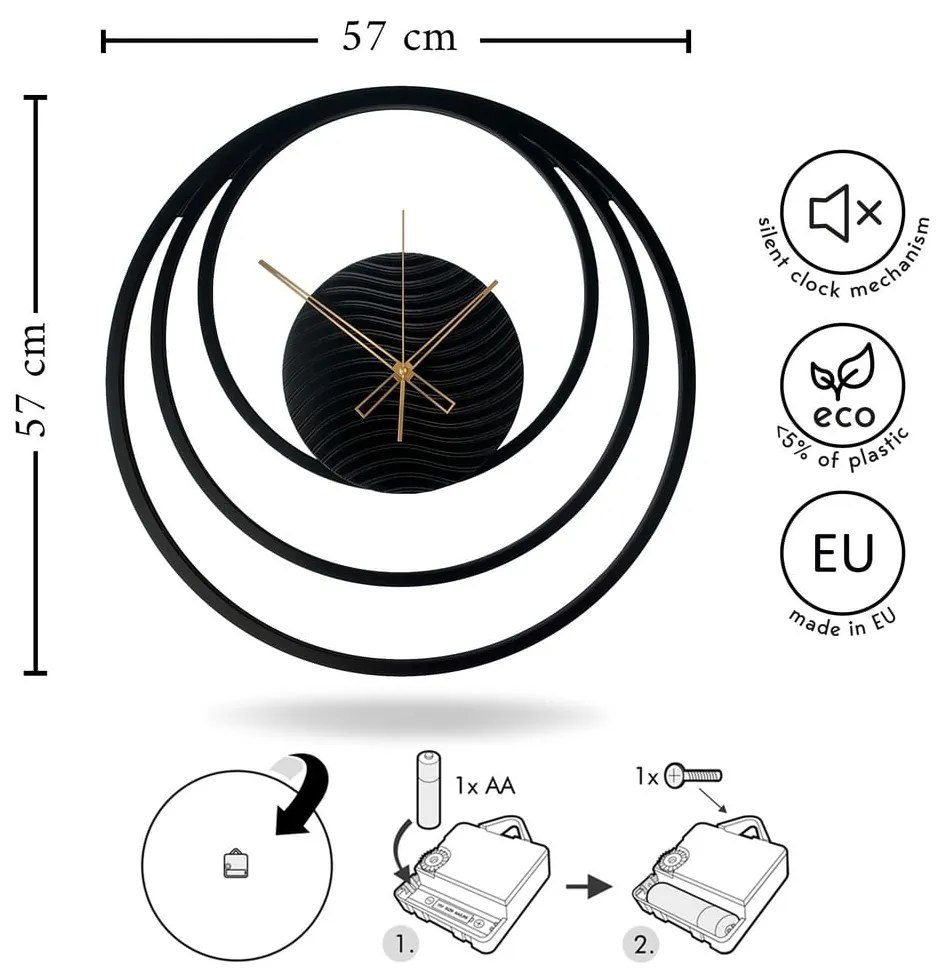 Nástěnné hodiny ø 57 cm Noah – Styler