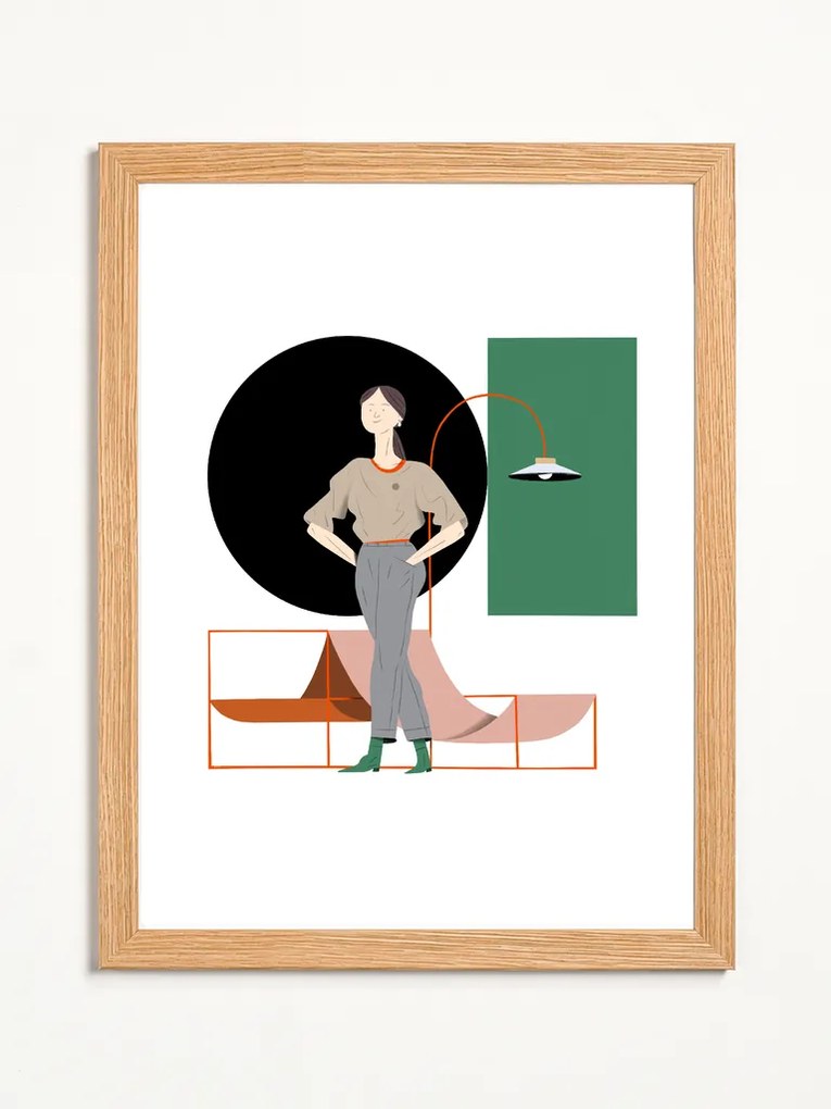 Patrik Antczak | Bauhaus lover | Časově limitovaná edice Rám: Dubový, Velikost: 40 x 30 cm
