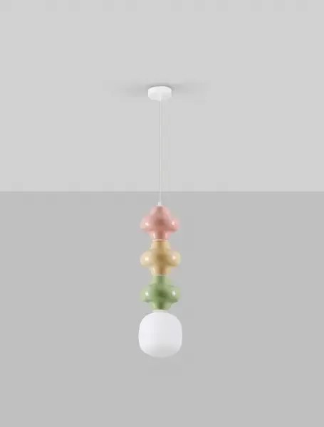 LED růžovo-žluto-zelené moderní svítidlo Clio