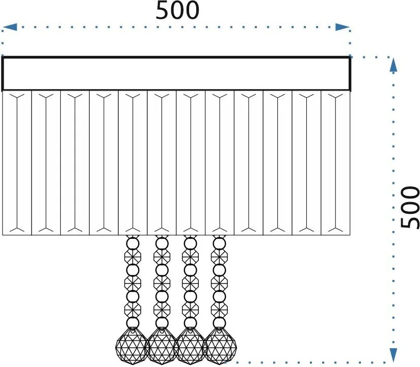 Toolight - Křišťálová stropní svítilna 9xG9 25W APP781-9C, chromová, OSW-05099