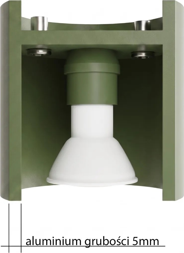 Sollux Lighting Nástěnné svítidlo ORBIS 1 olivově zelené