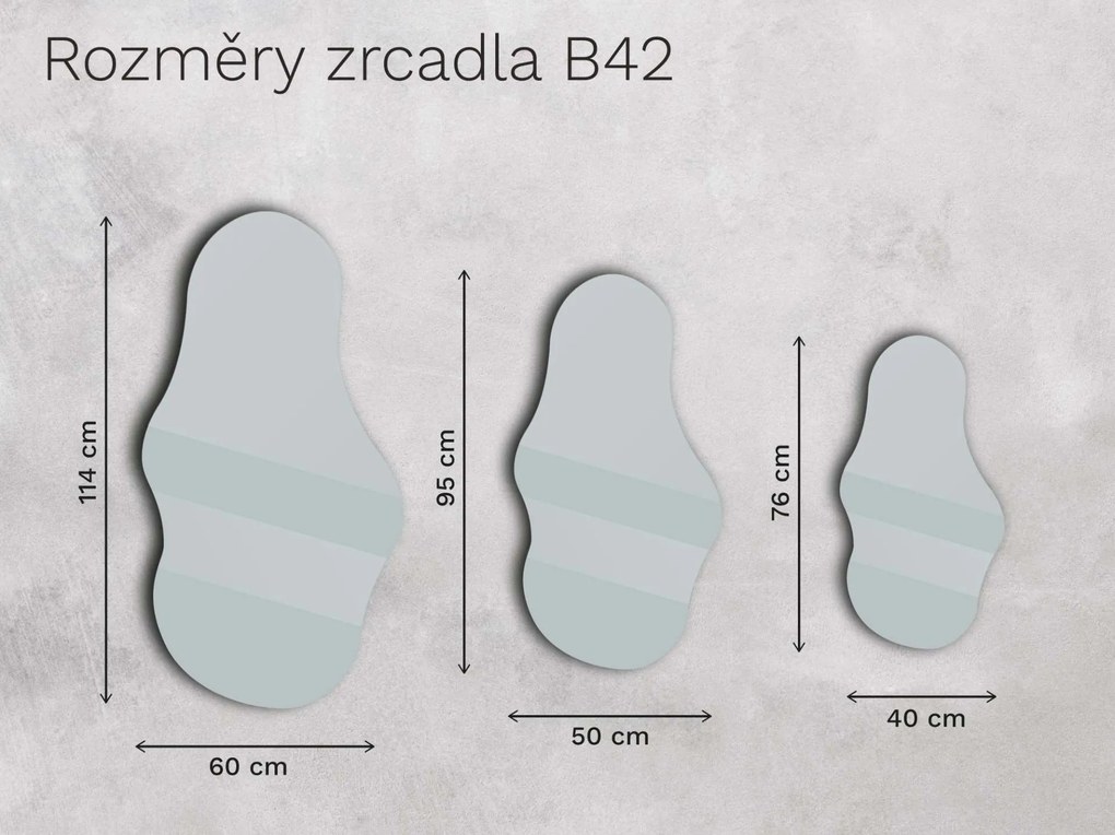 Modré zrcadlo Base B42 40×76
