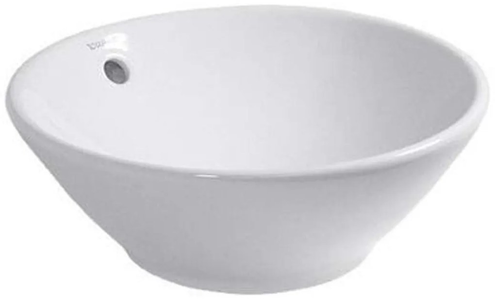 Duravit Bacino - Umyvadlo na desku, průměr 42 cm, s přepadem, bílá 0325420000