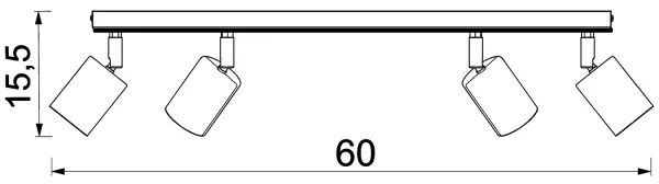 Bodové svítidlo TULON 4xGU10/8W/230V bílá/dub