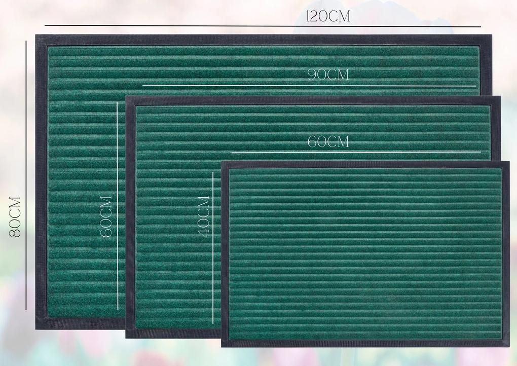 Hanse Home Collection koberce Rohožka Mix Mats Striped 105650 Smaragd Green Rozměry koberců: 40x60