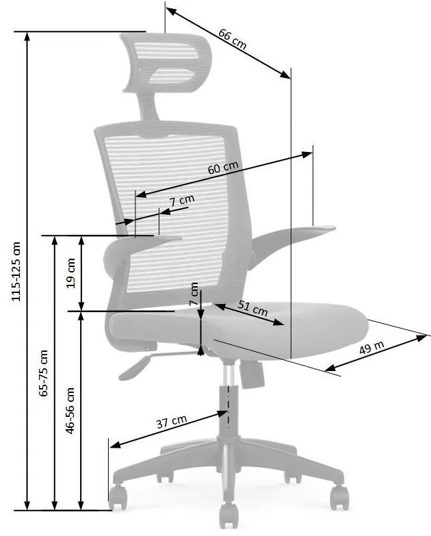 Kancelářská židle Valor, šedá