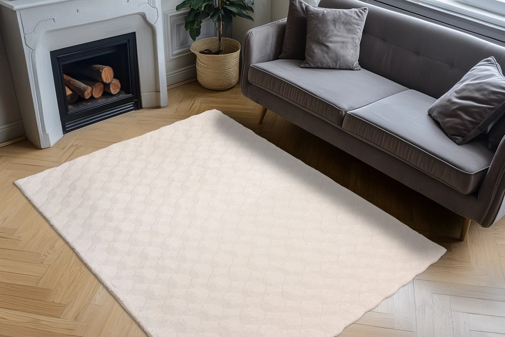Obsession, Kusový koberec Diamond Cut 800 Cream, 200x290, béžová, ložnice