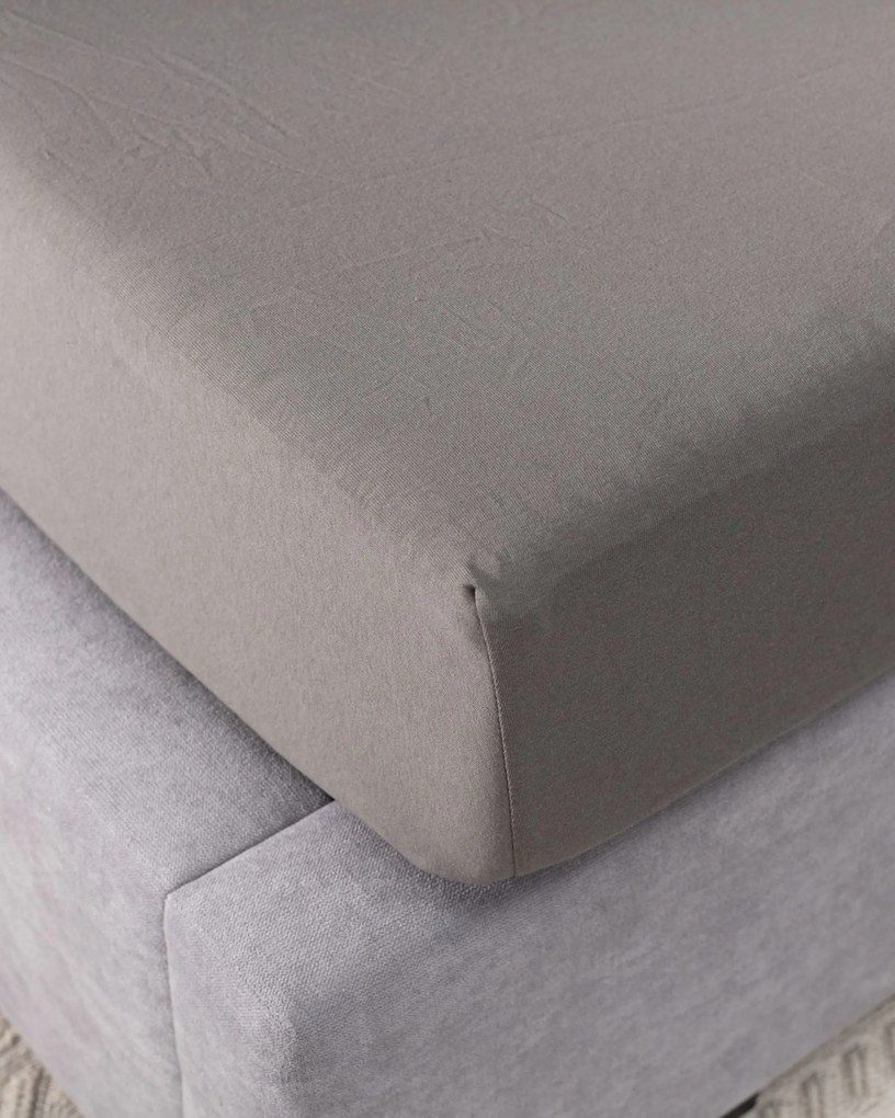 Jersey prostěradlo s gumou Jerry 90x200cm grey