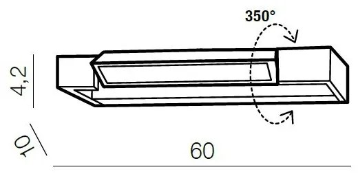 AZzardo Nástěnné LED svítidlo DALI 60, d. 60 cm Barva: Černá, 3000K