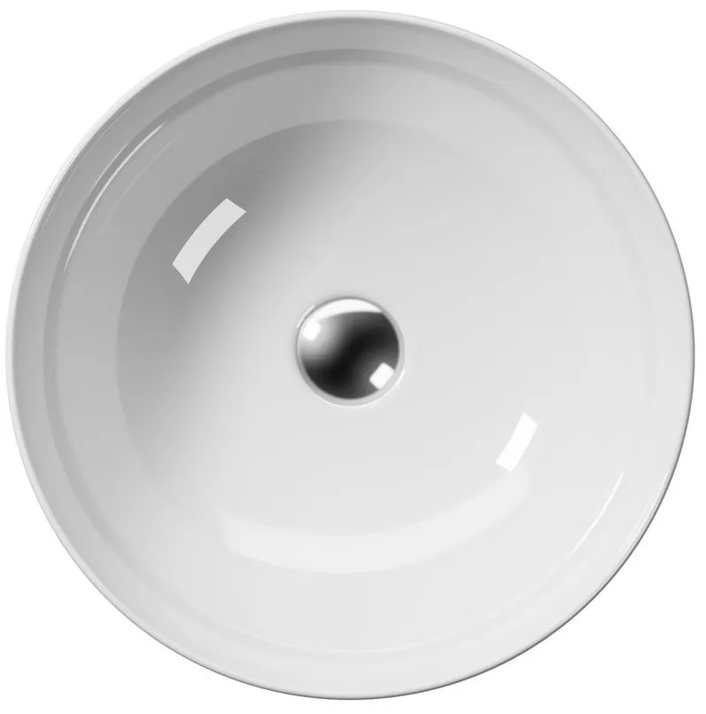 GSI, PURA keramické umyvadlo na desku, průměr 42 cm, bílá lesk ExtraGlaze, 885111