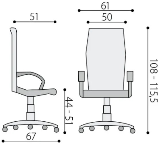 Antares Kancelářská židle Tennessee