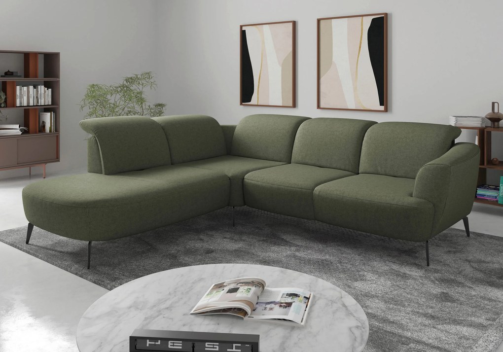 XXXLutz ROHOVÁ SEDAČKA, textil, olivově zelená Sit & More - Sedací soupravy - 000144018581