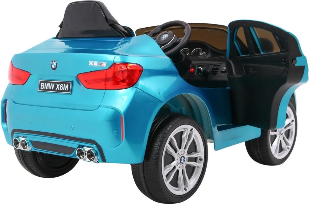 Ramiz Dětské elektrické autíčko BMW X6M lakované - modré SUV + dálkové ovládání