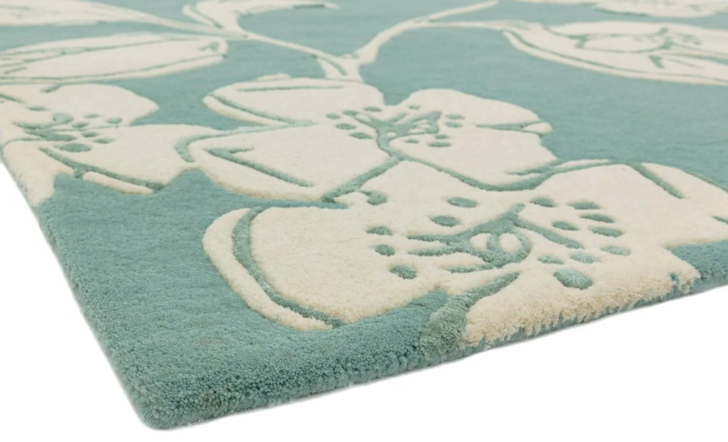 Modrý  koberec Blondie Devore Blue Rozměry: 200x300 cm