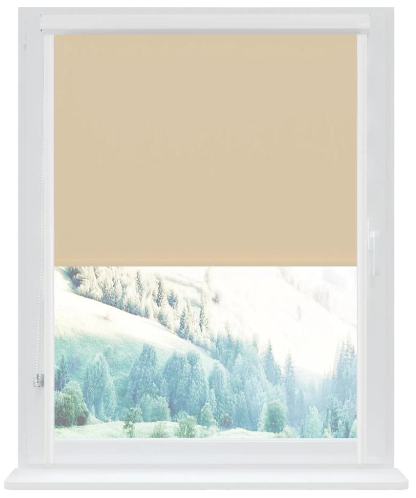 Dekodum Klasická mini roleta v bílé kazetě, barva látky Ecru Šířka (cm): 55, Výška (cm): Standardní (do 150 cm), Strana mechanismu: Práva