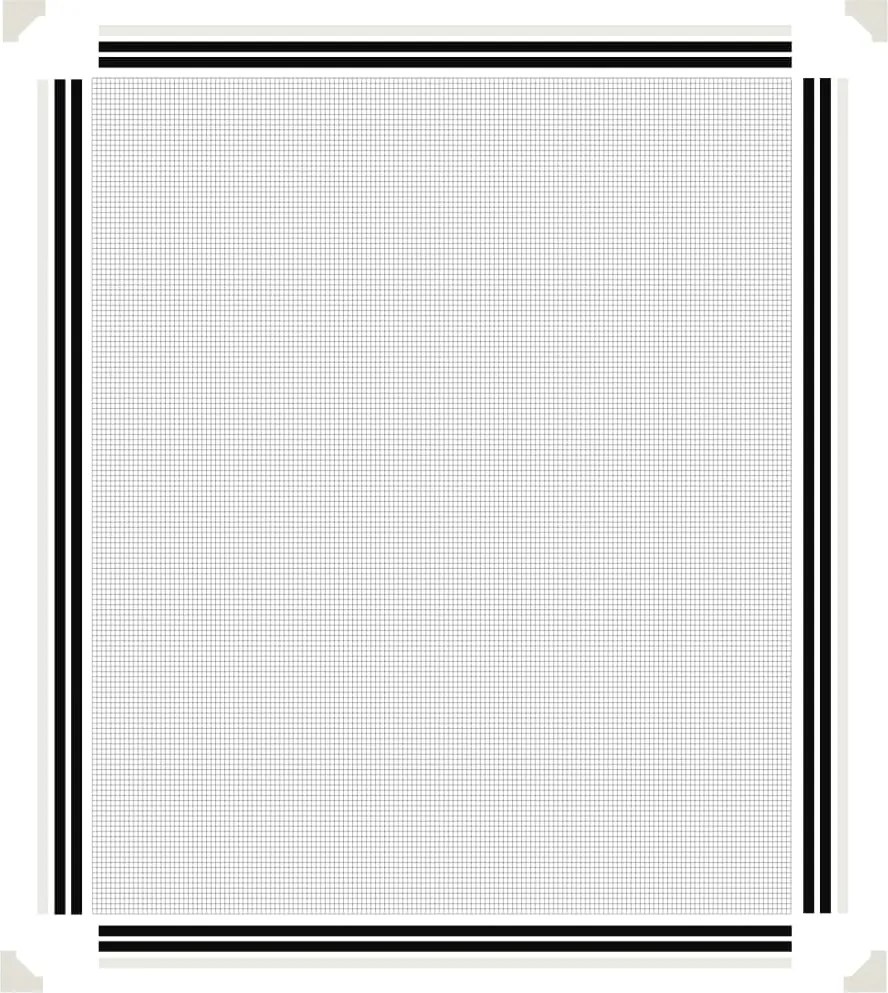Magnetická okenní síť proti hmyzu bílá 100 x 120 cm 153851
