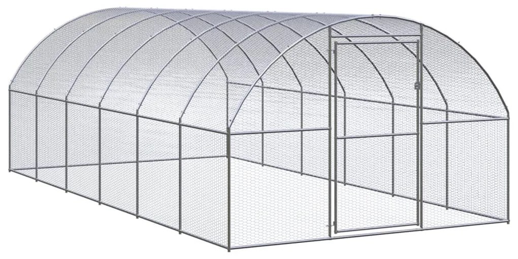 Venkovní klec pro kuřata 3 x 6 x 2 m pozinkovaná ocel 3095465