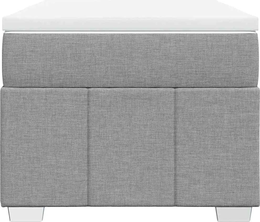 Box spring postel s matrací světle šedý 100 x 200 cm textil 3285449