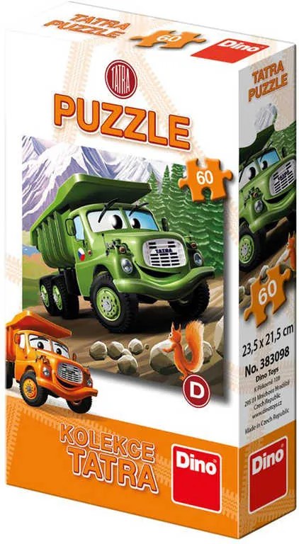 DINO Puzzle 60 dílků TATRA Auta skládačka 24x22cm 6 druhů dn383098