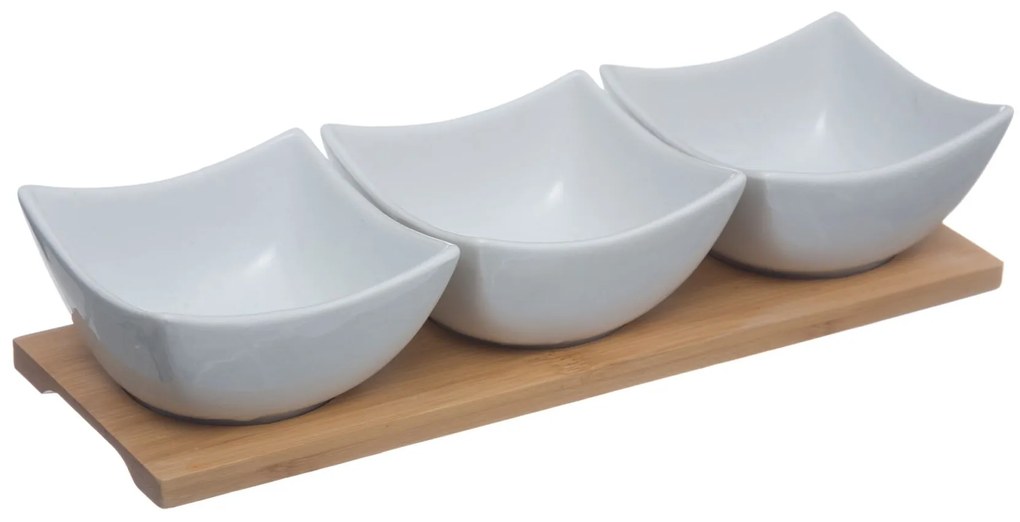 Porcelánová servírovací miska Trio 30x10x6 cm sada 3ks