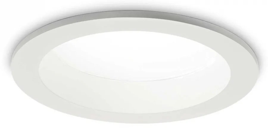 Ideal lux 193434 led zápustné stropní bodové svítidlo basic wide 1x30w | 3150lm | 4000k | ip44 - bílá