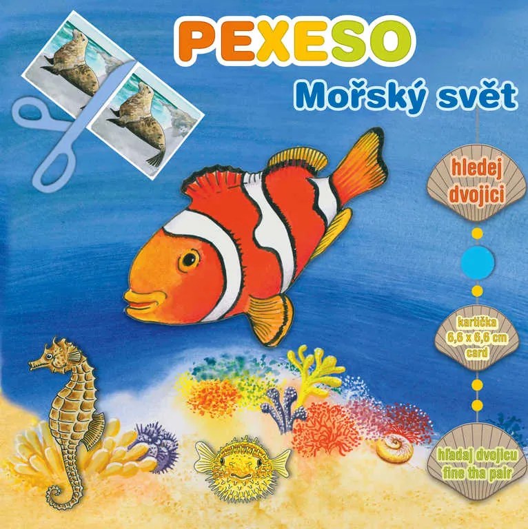 AKIM Hra pexeso maxi Mořský svět 6,5cm *SPOLEČENSKÉ HRY* 708858