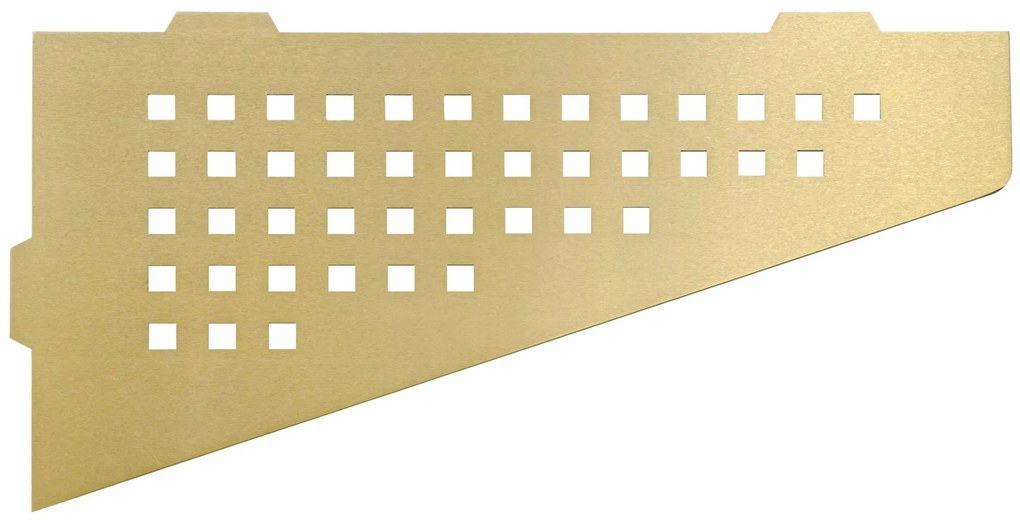 Rea Rea, kovová rohová koupelnová police 30x15 cm SF05, zlatá matná, REA-06015