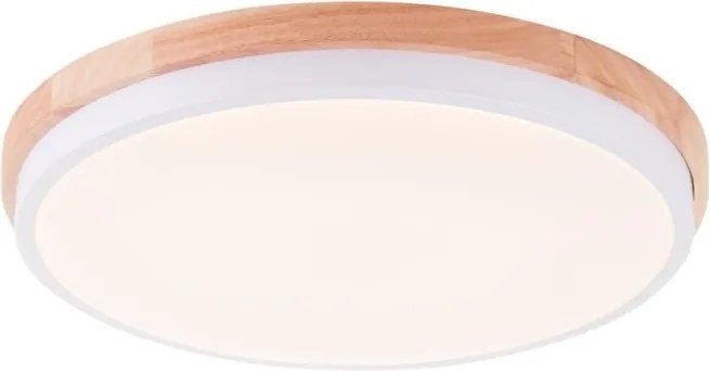 Brilliant G80845/75  Stmívatelné stopní LED svítidlo BAARLO 24W bílé &amp; DŘEVO průměr 35cm