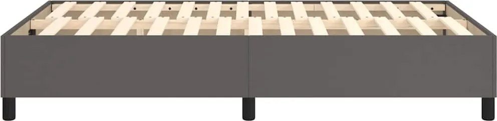 Rám postele s boxspringem šedý 120 x 200 cm umělá kůže 3121039