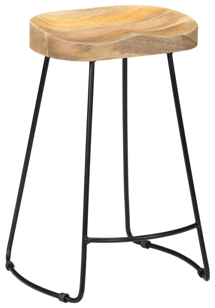 Barové stoličky Gavin 2 ks masivní mangovníkové dřevo,  247837