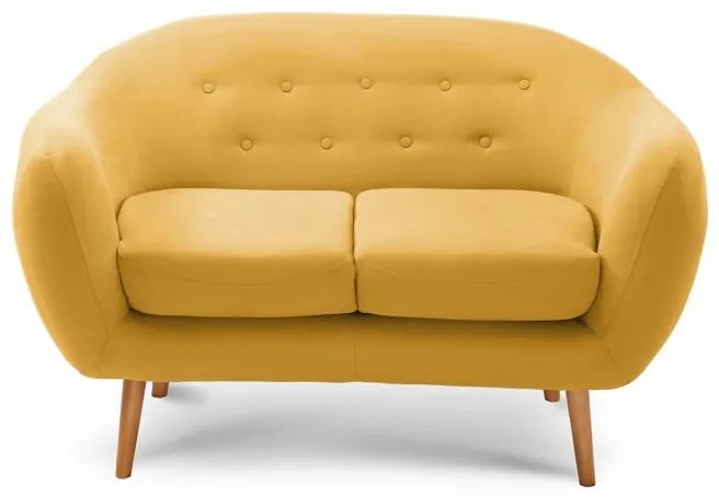 Tmavě žlutá dvoumístná sedačka Scandi by Stella Cadente Maison Constellation