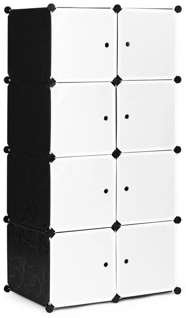 Modulární botník PEC 8 černý/bílý