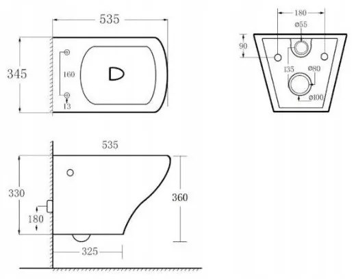 MEXEN MOON RIMLESS SLIM závěsný klozet + deska DUROPLAST 30384000 - MEXEN