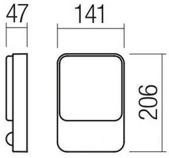 Redo 90130 -LED Venkovní nástěnné svítidlo COLIN LED/9W/230V 4000K IP54 antracit