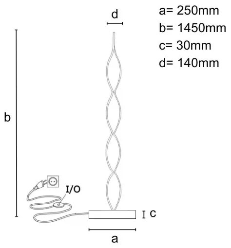 LED Stmívatelná stojací lampa LED/70W/230V 3000-6500K + dálkové ovládání