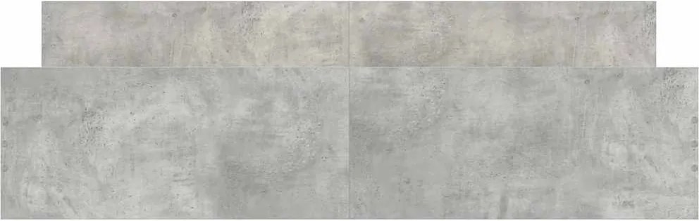 Rám postele s hlavovým a nožním čelem betonově šedý 180x200 cm 3203771