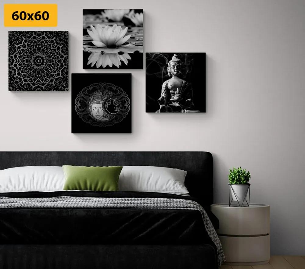 Set obrazů klidný Buddha Varianta: 4x 40x40