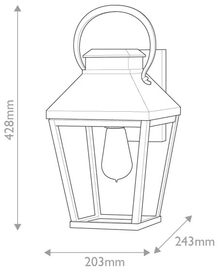 Hinkley HK-DAWSON-M - Venkovní nástěnné svítidlo DAWSON M 1xE27/60W/230V IP44