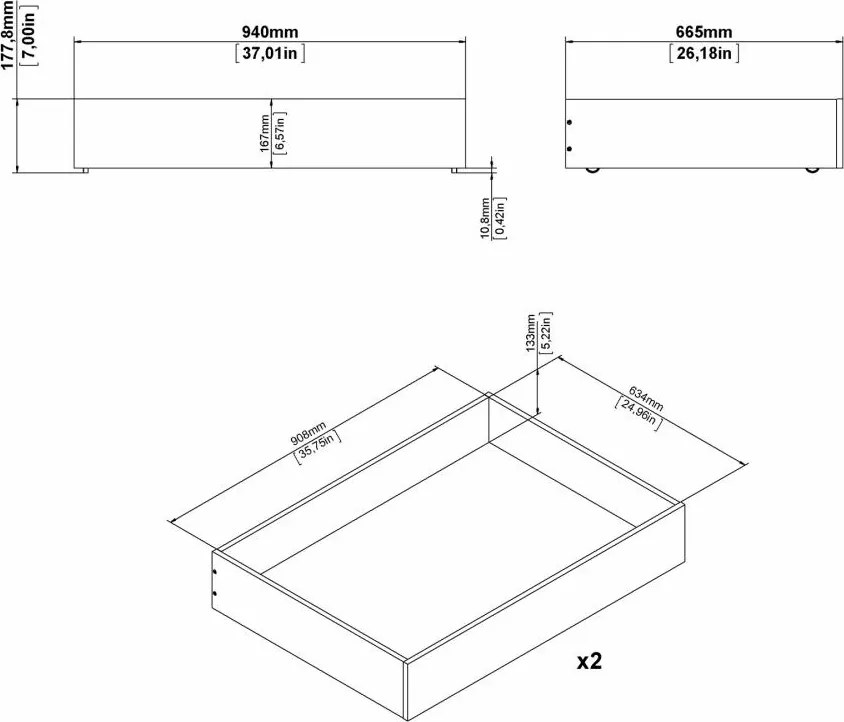 FALCO Úložný prostor Simplicity 242 bílý lesk