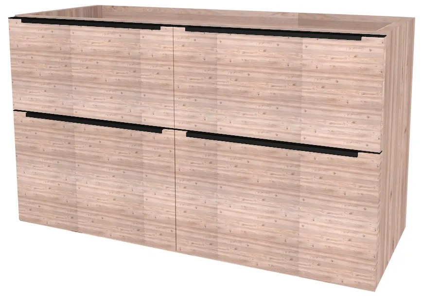 Mereo Mereo, Mailo, koupelnová skříňka 121 cm, černé madlo, Multidecor, CN593SBDNLS