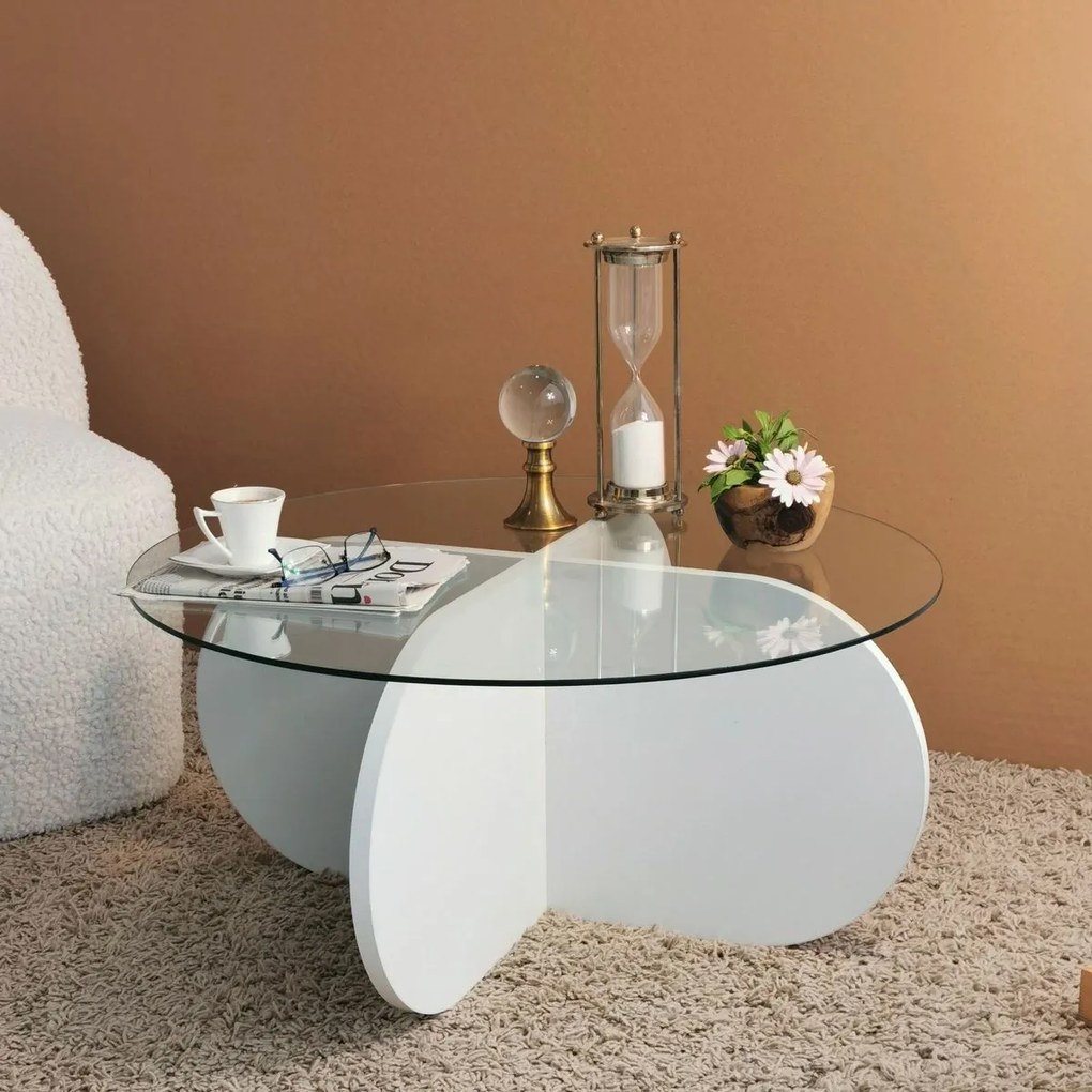 Konferenční stolek Bubble White