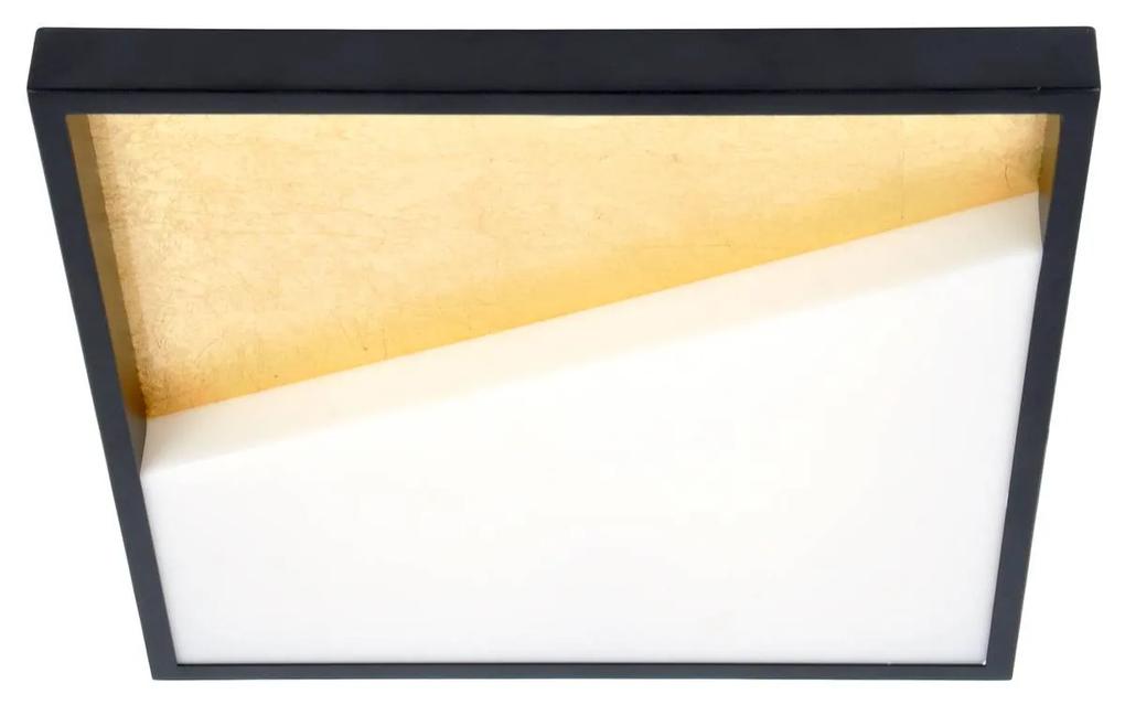 Nástěnné svítidlo LED Vista, zlatá/černá, 40 x 40 cm
