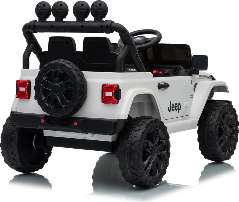 LEAN CARS Akumulátorové vozidlo Jeep Rubicon DK-JWR558 24 V, bílé