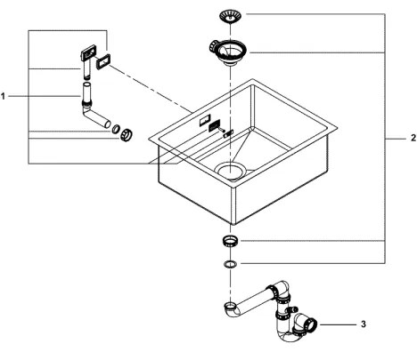 GROHE 31726SD0 - Kuchyňský dřez K700 550 × 450 mm nerez