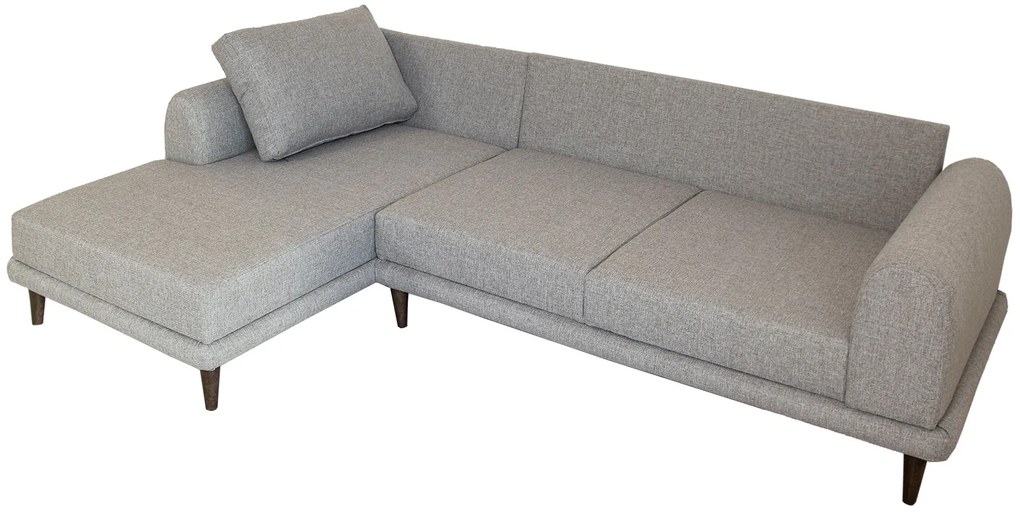 Hanah Home Čtyřmístná pohovka NERO šedá levá 250 cm