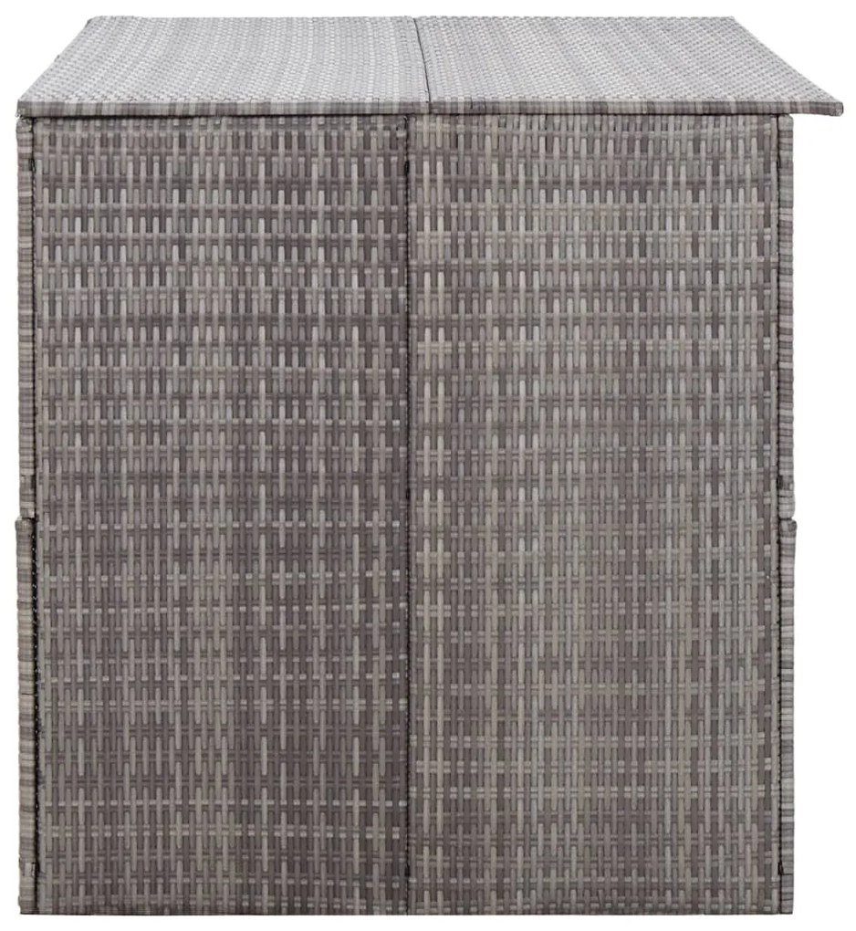 Venkovní úložný box - polyratan - šedý | 150x100x100 cm