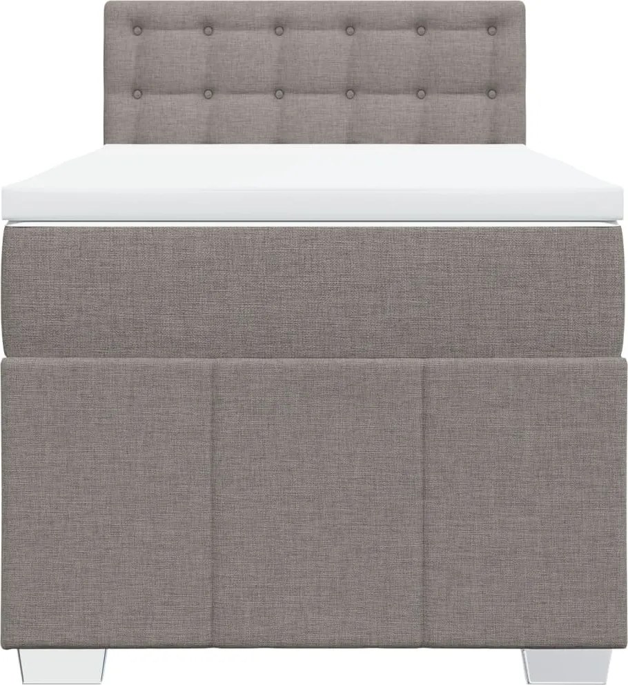 Box spring postel s matrací taupe 100 x 200 cm textil 3286997